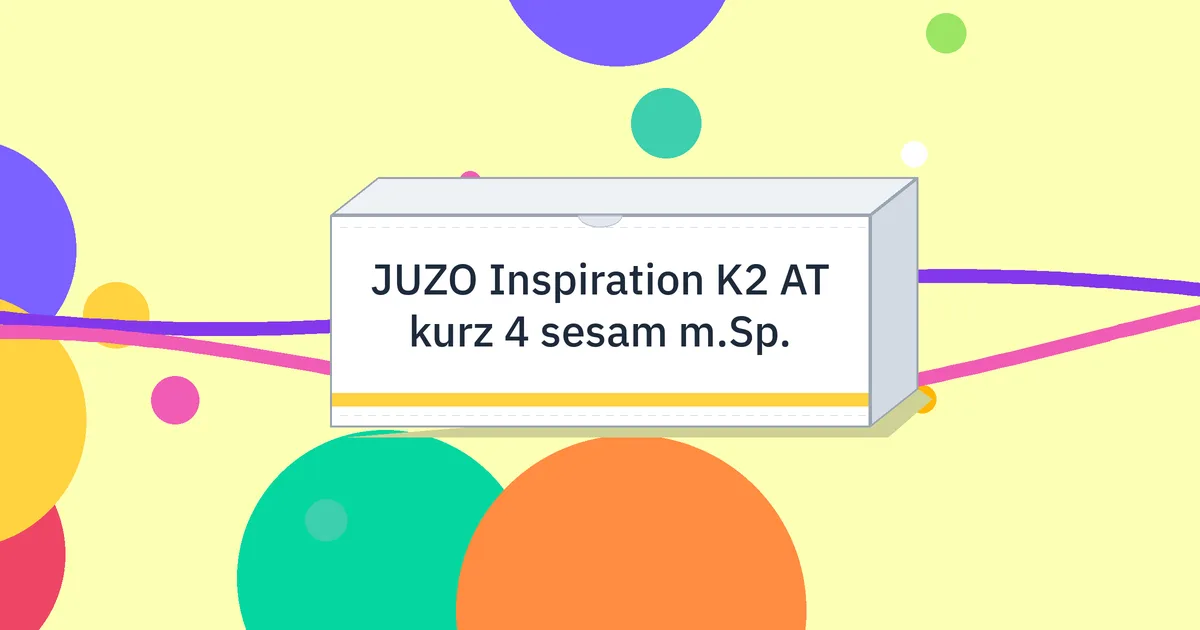 Symbolbild: Packung mit der Aufschrift JUZO Inspiration K2 AT kurz 4 sesam m.Sp. (PZN 14931386) – Verfügbarkeit und Bezug in Apotheken in Frankfurt am Main