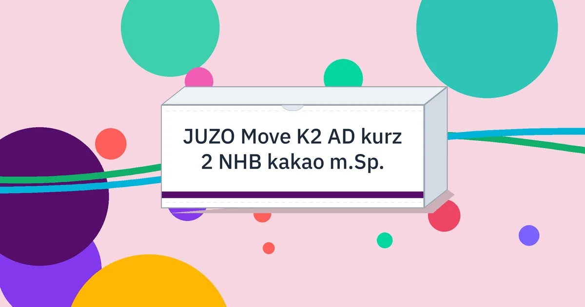 Symbolbild: Packung mit der Aufschrift JUZO Move K2 AD kurz 2 NHB kakao m.Sp. (PZN 18540518) – Verfügbarkeit und Bezug in Apotheken in Frankfurt am Main