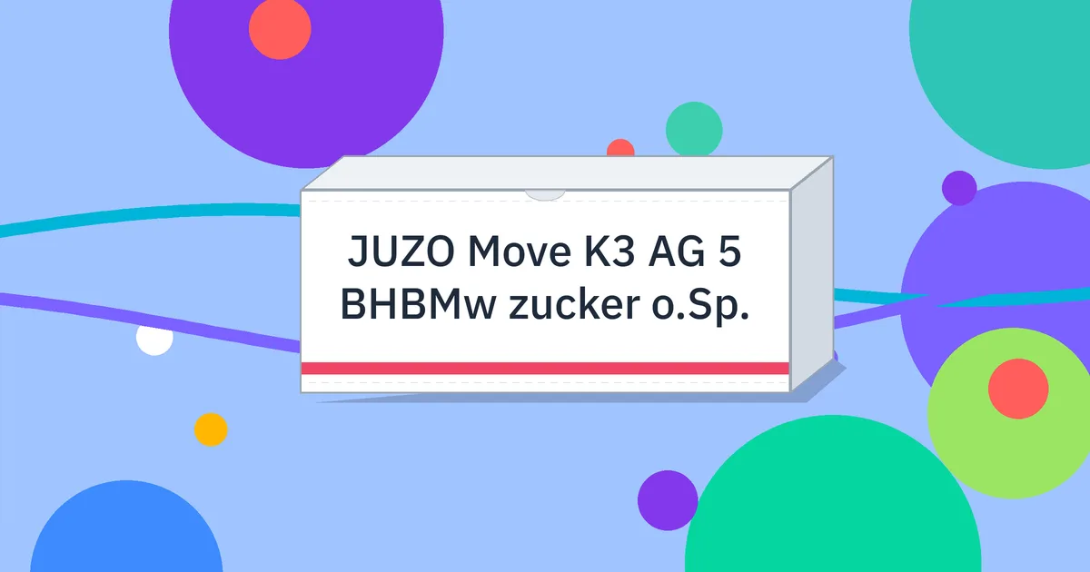 Symbolbild: Packung mit der Aufschrift JUZO Move K3 AG 5 BHBMw zucker o.Sp. (PZN 18578194) – Verfügbarkeit und Bezug in Apotheken in Frankfurt am Main