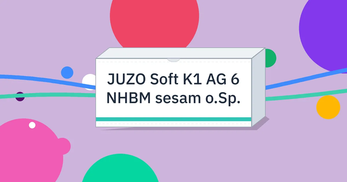Symbolbild: Packung mit der Aufschrift JUZO Soft K1 AG 6 NHBM sesam o.Sp. (PZN 14996055) – Verfügbarkeit und Bezug in Apotheken in Frankfurt am Main