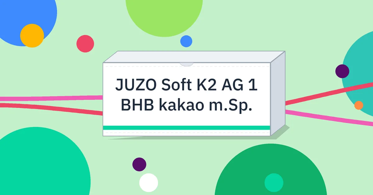 Symbolbild: Packung mit der Aufschrift JUZO Soft K2 AG 1 BHB kakao m.Sp. (PZN 14825112) – Verfügbarkeit und Bezug in Apotheken in Frankfurt am Main