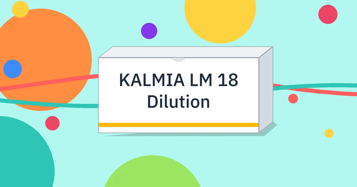 Symbolbild: Packung mit der Aufschrift KALMIA LM 18 Dilution (PZN 03504882) – Verfügbarkeit und Bezug in Apotheken in Frankfurt am Main