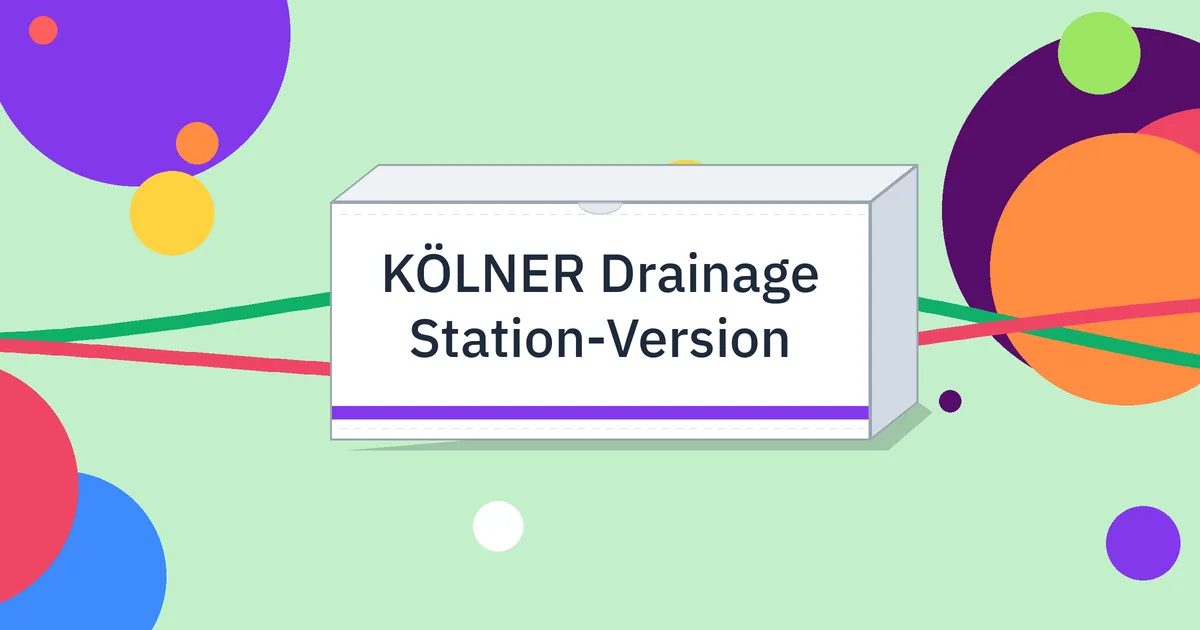 Symbolbild: Packung mit der Aufschrift KÖLNER Drainage Station-Version (PZN 10108951) – Verfügbarkeit und Bezug in Apotheken in Frankfurt am Main