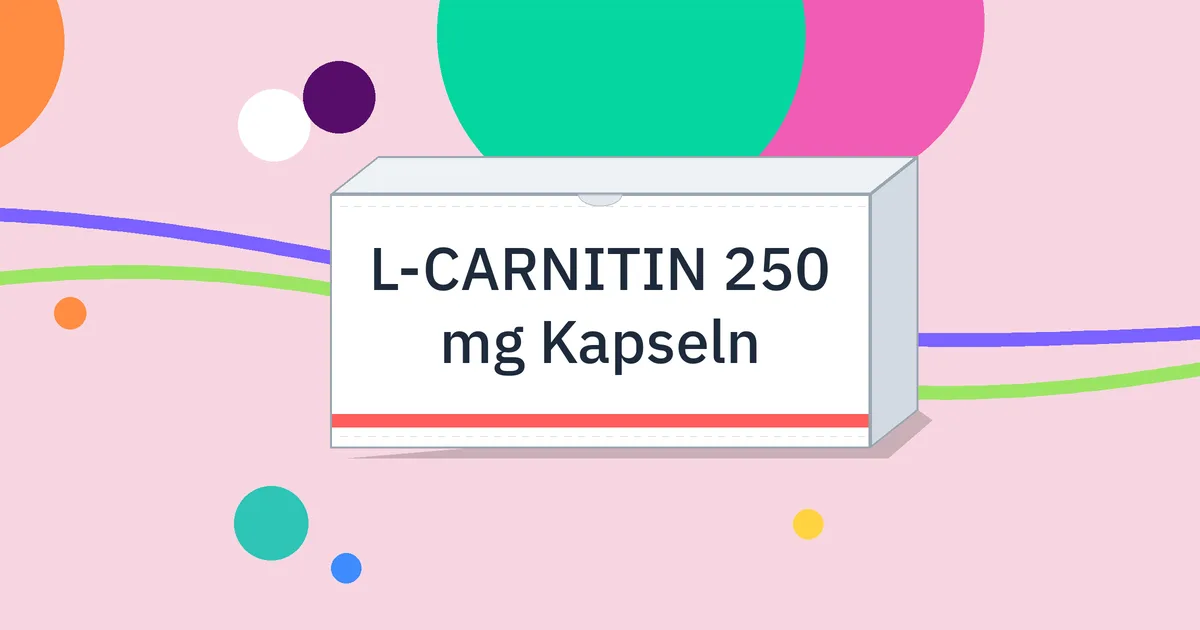 Symbolbild: Packung mit der Aufschrift L-CARNITIN 250 mg Kapseln (PZN 01290477) – Verfügbarkeit und Bezug in Apotheken in Frankfurt am Main
