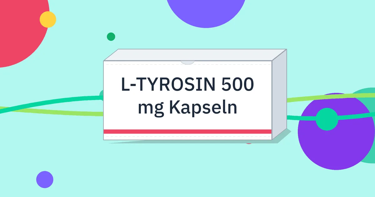 Symbolbild: Packung mit der Aufschrift L-TYROSIN 500 mg Kapseln (PZN 07621395) – Verfügbarkeit und Bezug in Apotheken in Frankfurt am Main