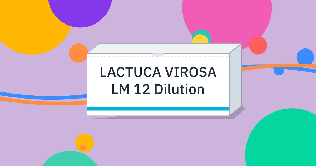 Symbolbild: Packung mit der Aufschrift LACTUCA VIROSA LM 12 Dilution (PZN 13520801) – Verfügbarkeit und Bezug in Apotheken in Frankfurt am Main