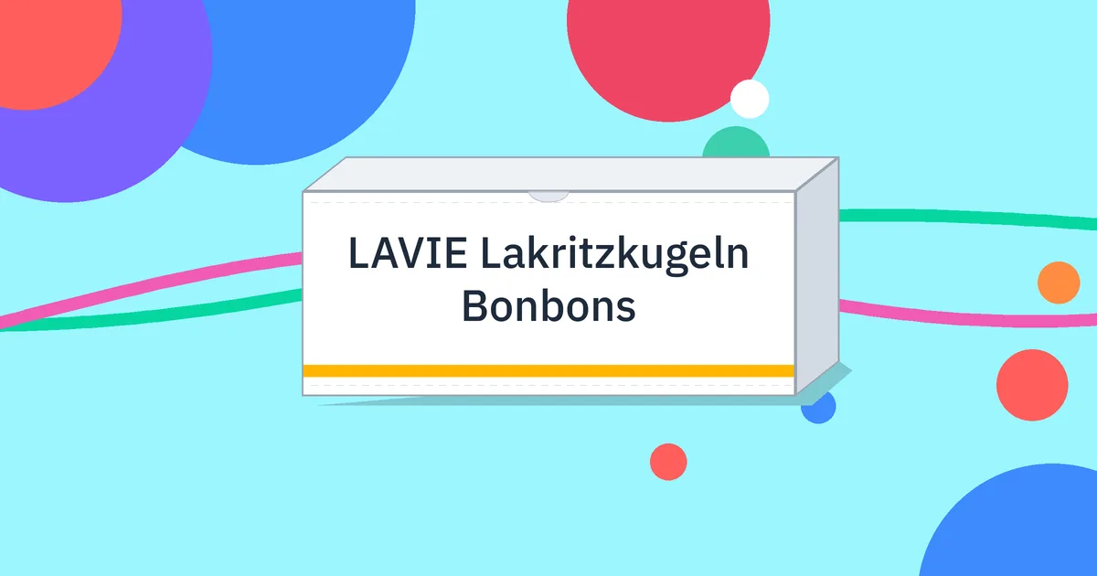 Symbolbild: Packung mit der Aufschrift LAVIE Lakritzkugeln Bonbons (PZN 02193598) – Verfügbarkeit und Bezug in Apotheken in Frankfurt am Main