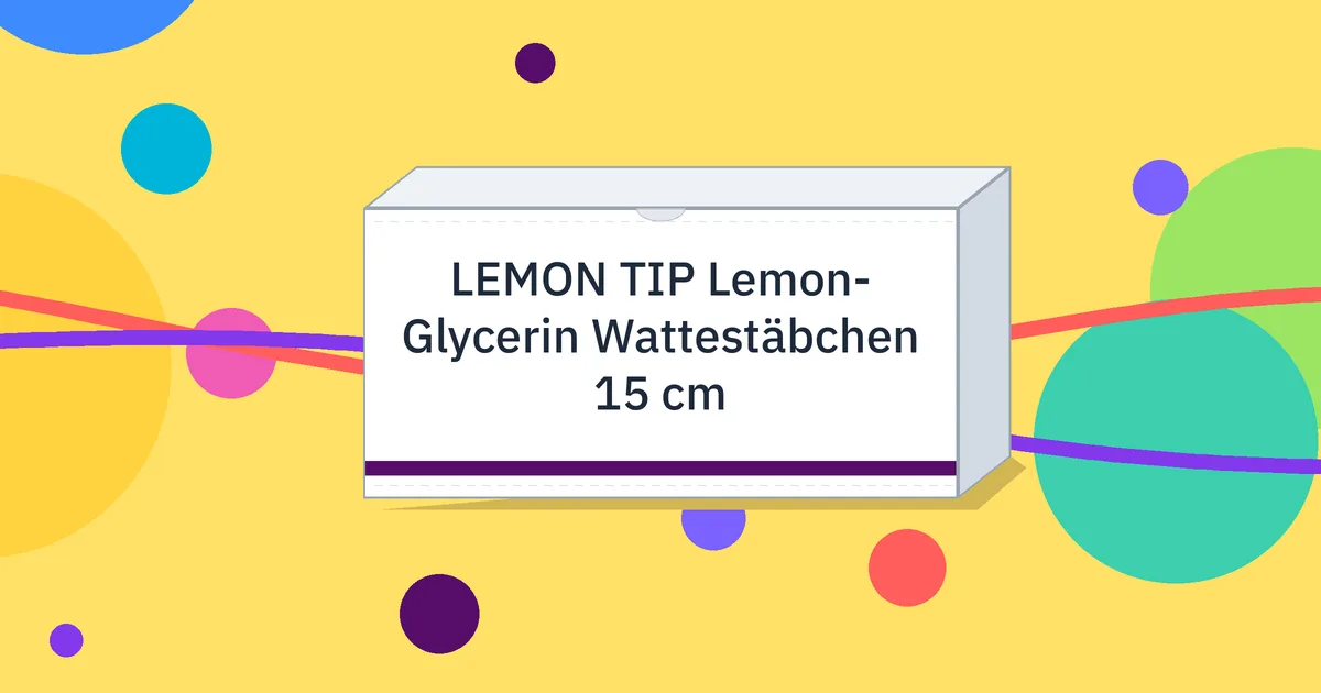 Symbolbild: Packung mit der Aufschrift LEMON TIP Lemon-Glycerin Wattestäbchen 15 cm (PZN 14357622) – Verfügbarkeit und Bezug in Apotheken in Frankfurt am Main