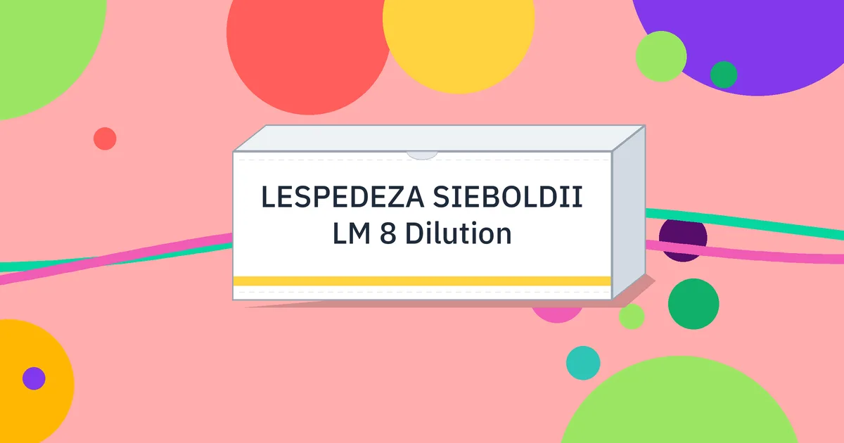 Symbolbild: Packung mit der Aufschrift LESPEDEZA SIEBOLDII LM 8 Dilution (PZN 13527720) – Verfügbarkeit und Bezug in Apotheken in Frankfurt am Main