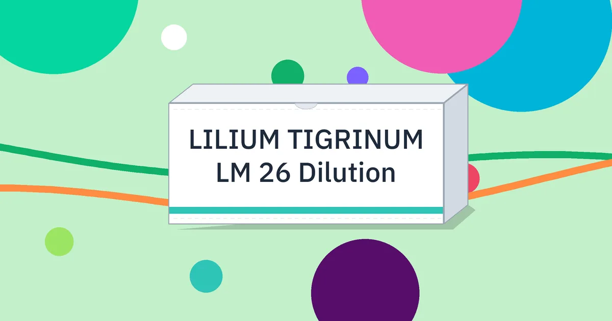 Symbolbild: Packung mit der Aufschrift LILIUM TIGRINUM LM 26 Dilution (PZN 12931258) – Verfügbarkeit und Bezug in Apotheken in Frankfurt am Main