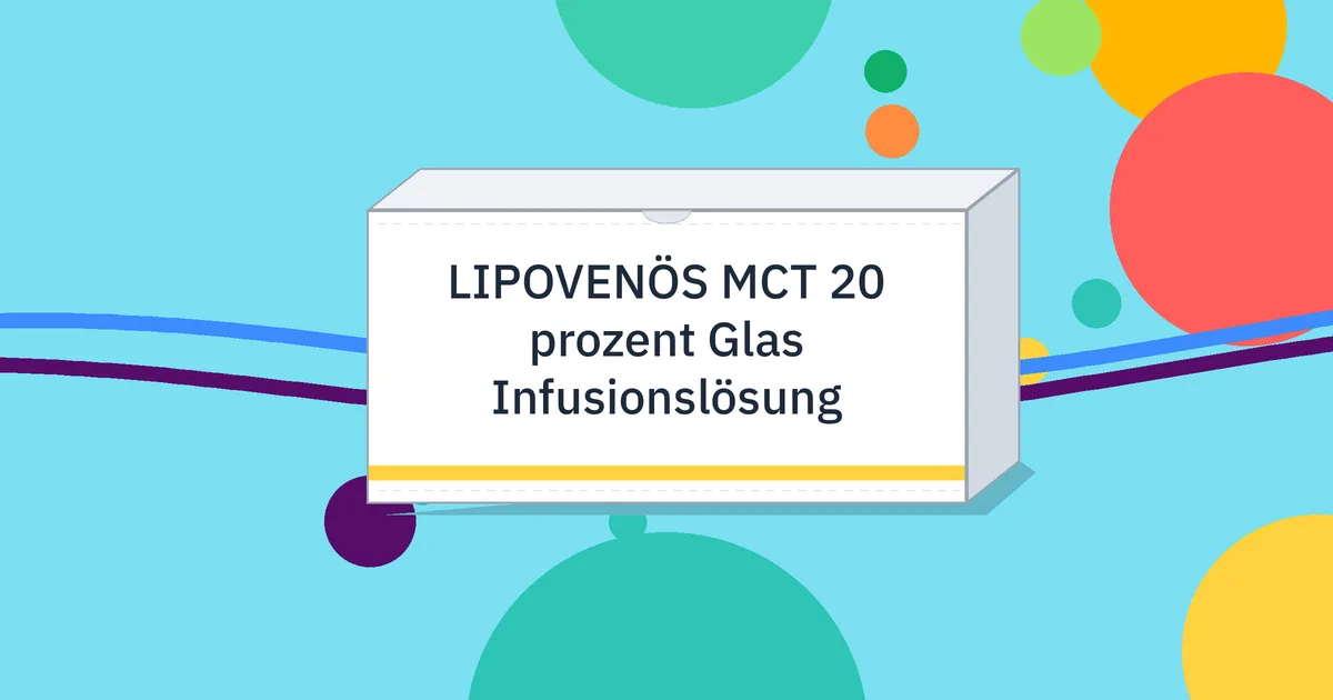 Symbolbild: Packung mit der Aufschrift LIPOVENÖS MCT 20 prozent Glas Infusionslösung (PZN 07461997) – Verfügbarkeit und Bezug in Apotheken in Frankfurt am Main
