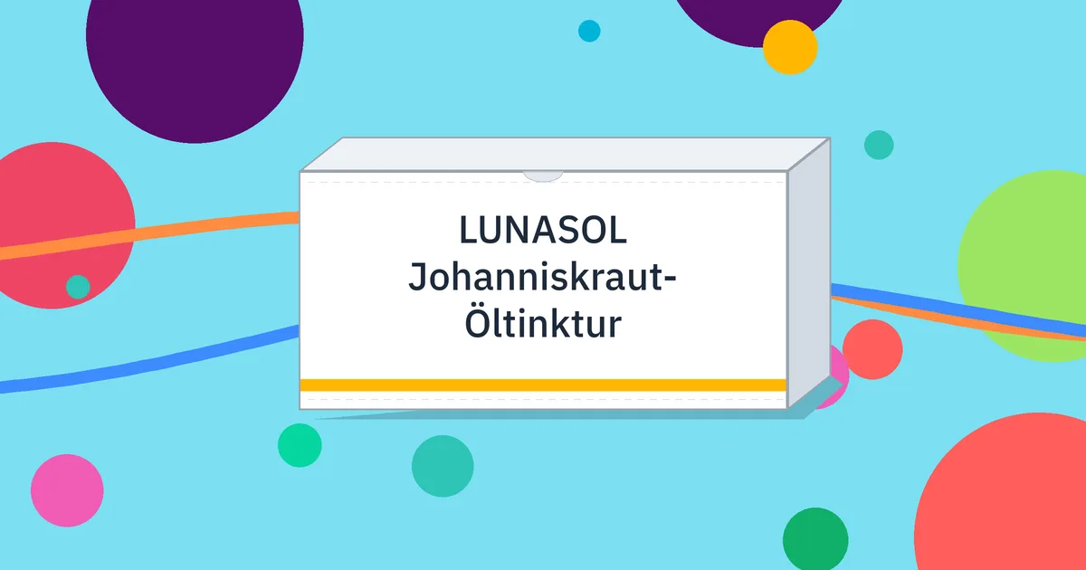 Symbolbild: Packung mit der Aufschrift LUNASOL Johanniskraut-Öltinktur (PZN 19755528) – Verfügbarkeit und Bezug in Apotheken in Frankfurt am Main