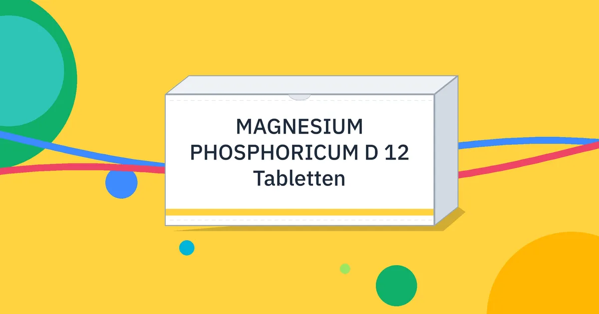 Symbolbild: Packung mit der Aufschrift MAGNESIUM PHOSPHORICUM D 12 Tabletten (PZN 02125303) – Verfügbarkeit und Bezug in Apotheken in Frankfurt am Main