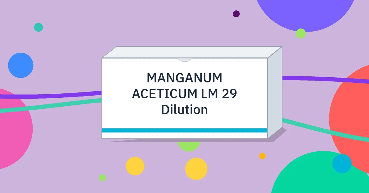 Symbolbild: Packung mit der Aufschrift MANGANUM ACETICUM LM 29 Dilution (PZN 12942575) – Verfügbarkeit und Bezug in Apotheken in Frankfurt am Main