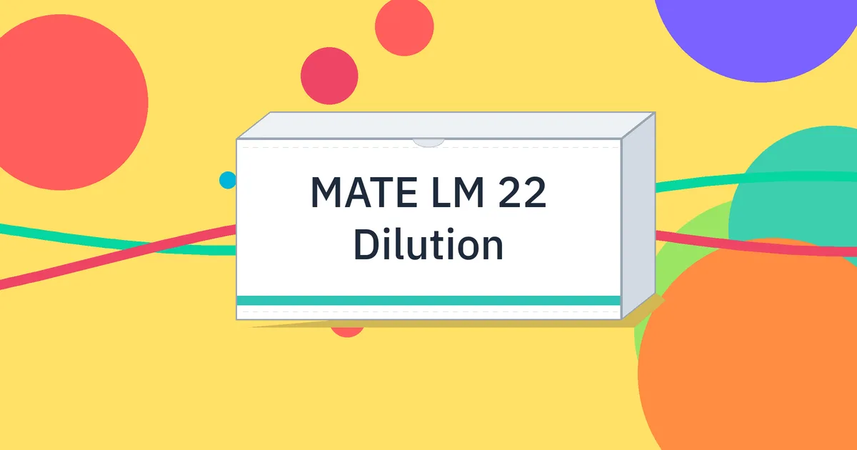 Symbolbild: Packung mit der Aufschrift MATE LM 22 Dilution (PZN 12947093) – Verfügbarkeit und Bezug in Apotheken in Frankfurt am Main