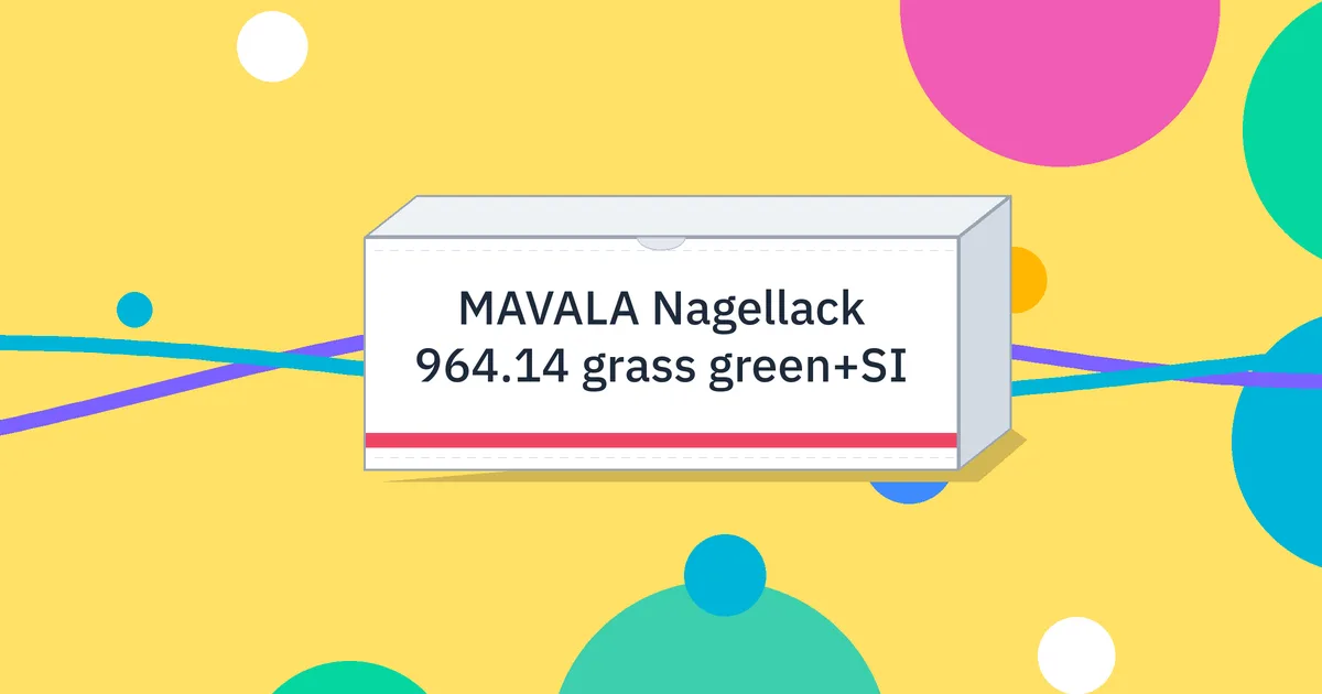 Symbolbild: Packung mit der Aufschrift MAVALA Nagellack 964.14 grass green+SI (PZN 17817484) – Verfügbarkeit und Bezug in Apotheken in Frankfurt am Main