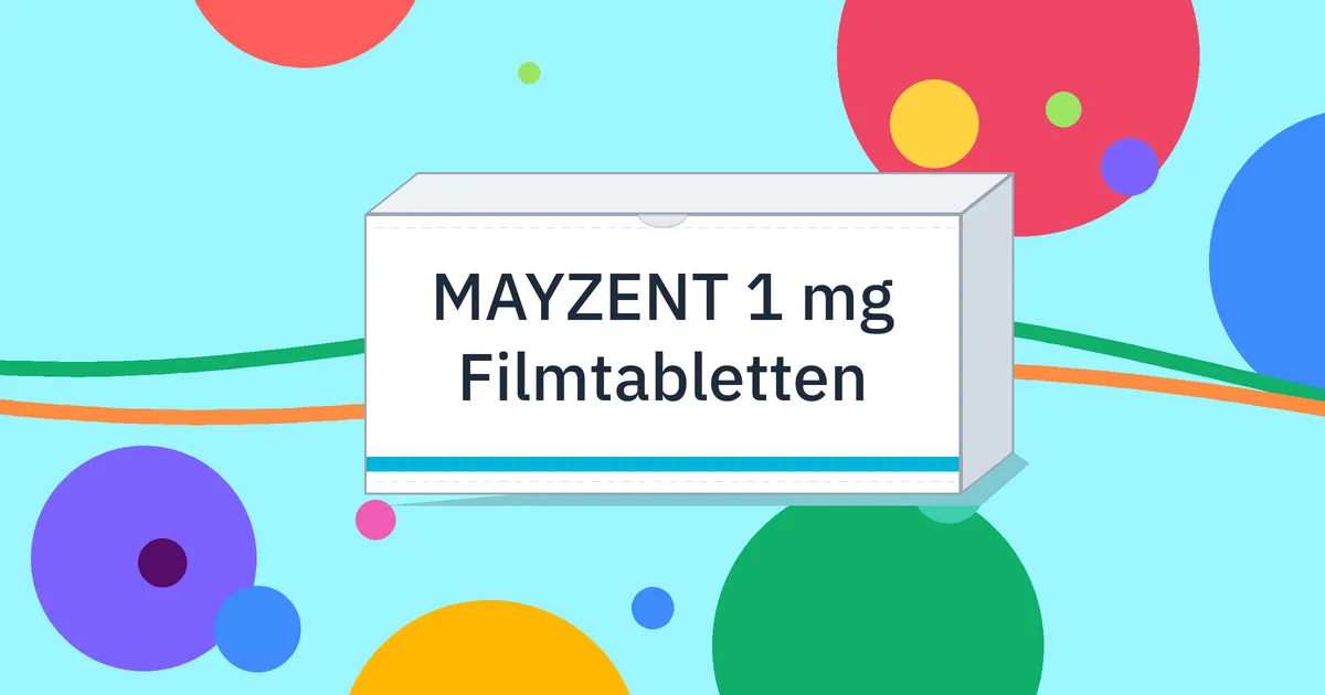 Symbolbild: Packung mit der Aufschrift MAYZENT 1 mg Filmtabletten (PZN 20509562) – Verfügbarkeit und Bezug in Apotheken in Frankfurt am Main