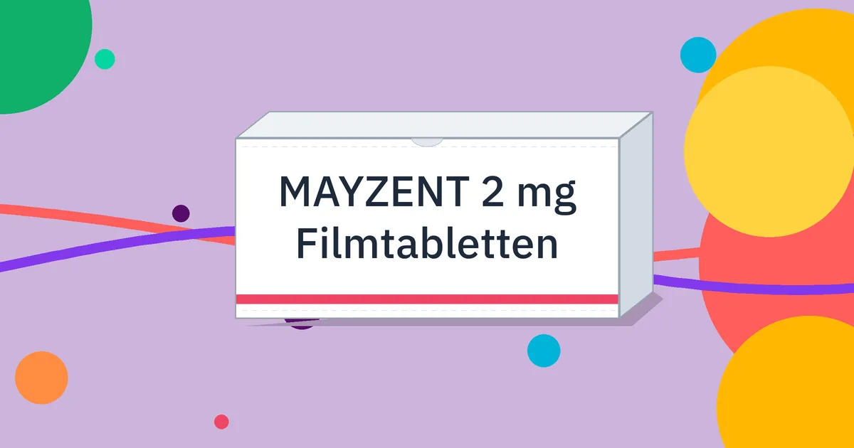 Symbolbild: Packung mit der Aufschrift MAYZENT 2 mg Filmtabletten (PZN 20623648) – Verfügbarkeit und Bezug in Apotheken in Frankfurt am Main