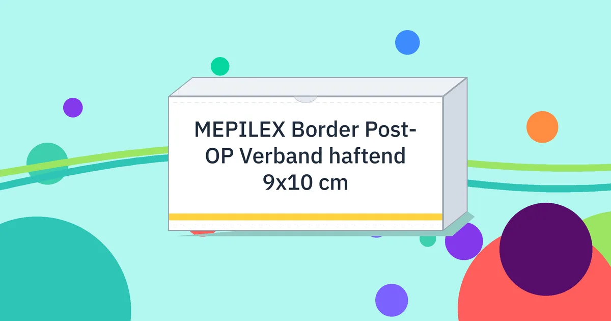 Symbolbild: Packung mit der Aufschrift MEPILEX Border Post-OP Verband haftend 9x10 cm (PZN 10809688) – Verfügbarkeit und Bezug in Apotheken in Frankfurt am Main