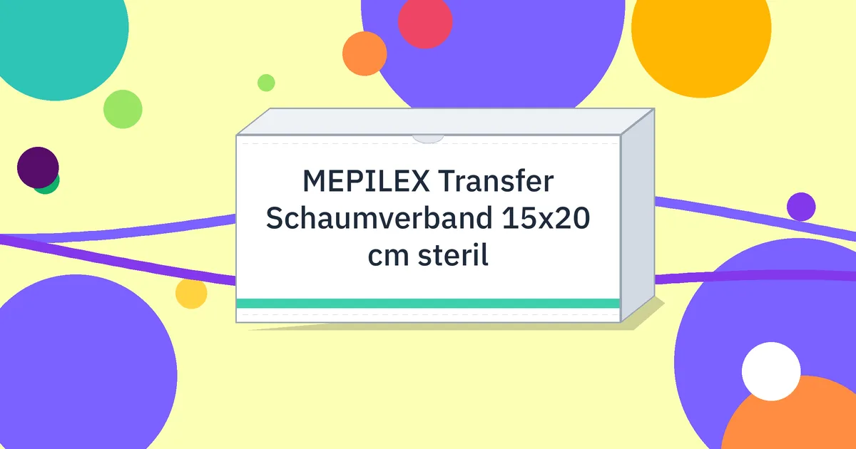 Symbolbild: Packung mit der Aufschrift MEPILEX Transfer Schaumverband 15x20 cm steril (PZN 14274445) – Verfügbarkeit und Bezug in Apotheken in Frankfurt am Main