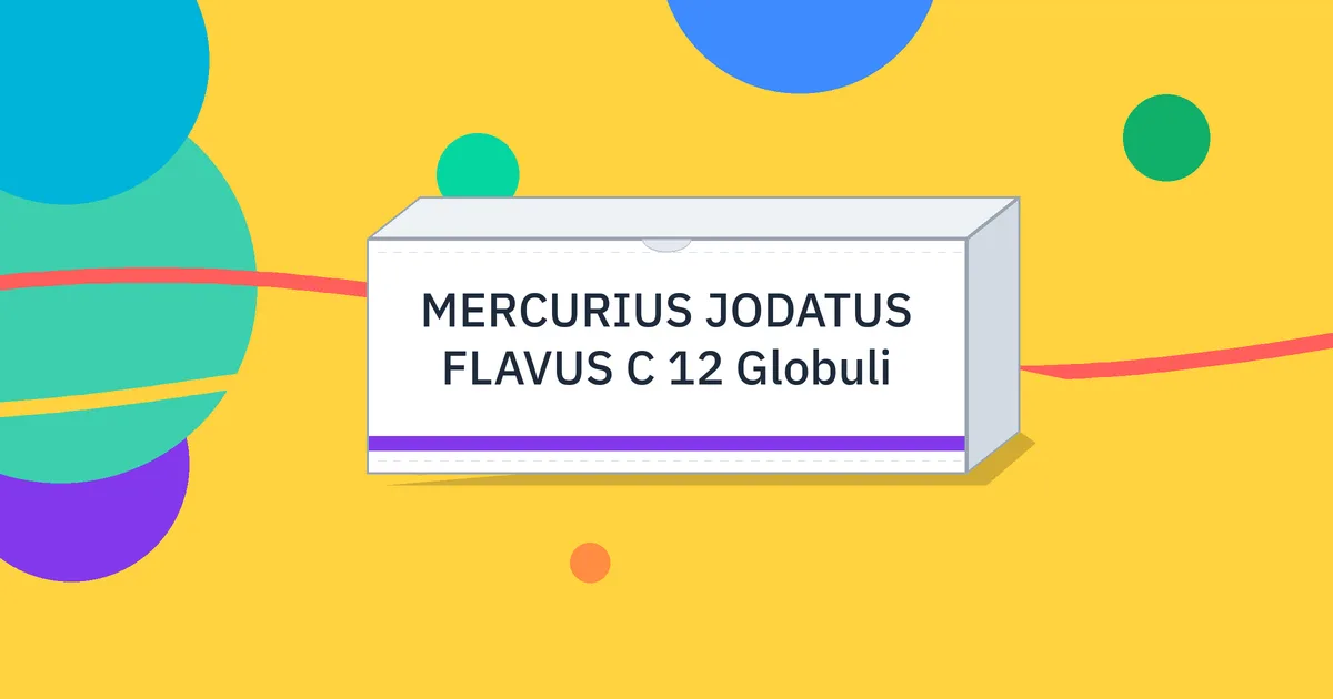 Symbolbild: Packung mit der Aufschrift MERCURIUS JODATUS FLAVUS C 12 Globuli (PZN 19715569) – Verfügbarkeit und Bezug in Apotheken in Frankfurt am Main