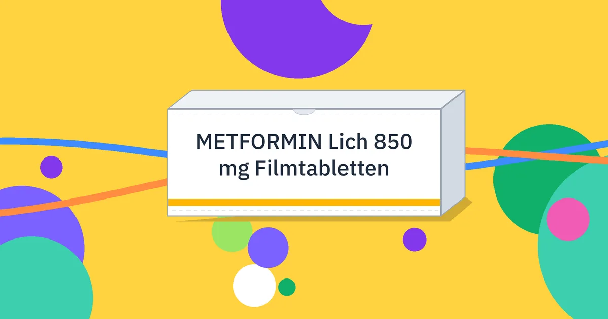 Symbolbild: Packung mit der Aufschrift METFORMIN Lich 850 mg Filmtabletten (PZN 08839127) – Verfügbarkeit und Bezug in Apotheken in Frankfurt am Main