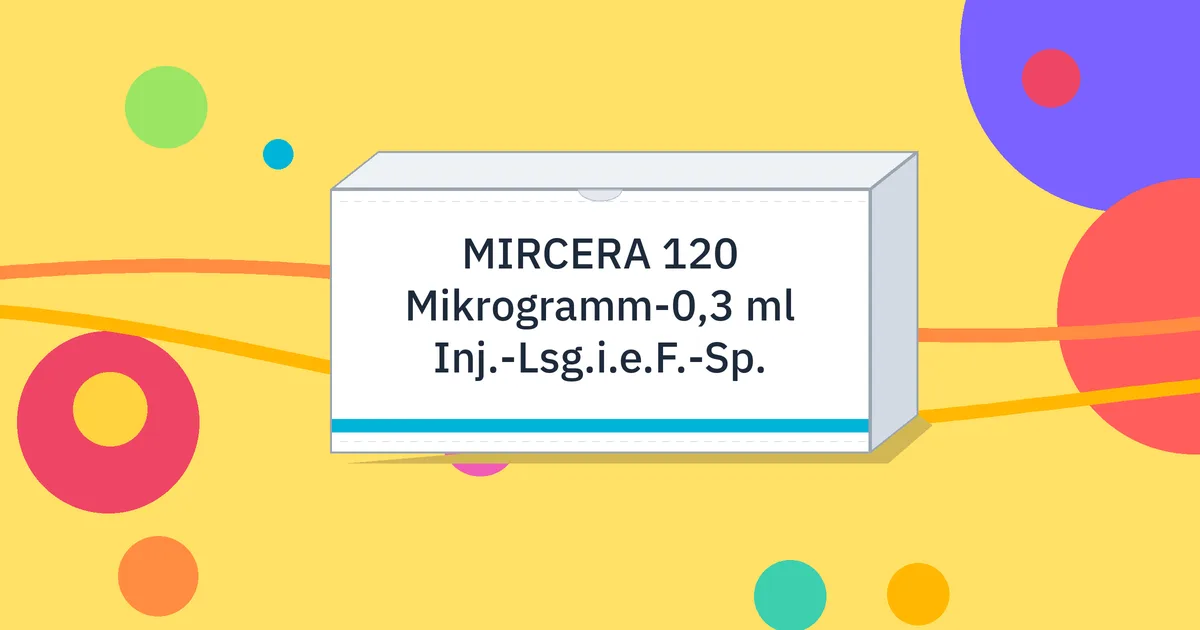 Symbolbild: Packung mit der Aufschrift MIRCERA 120 Mikrogramm-0,3 ml Inj.-Lsg.i.e.F.-Sp. (PZN 14145647) – Verfügbarkeit und Bezug in Apotheken in Frankfurt am Main