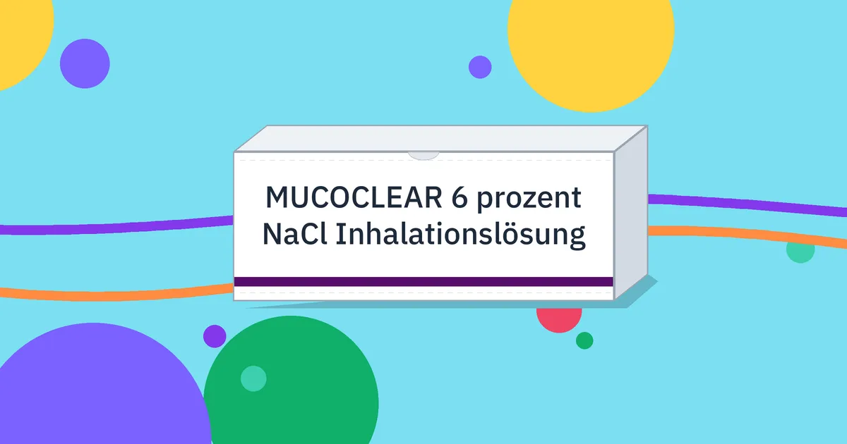 Symbolbild: Packung mit der Aufschrift MUCOCLEAR 6 prozent NaCl Inhalationslösung (PZN 03352998) – Verfügbarkeit und Bezug in Apotheken in Frankfurt am Main