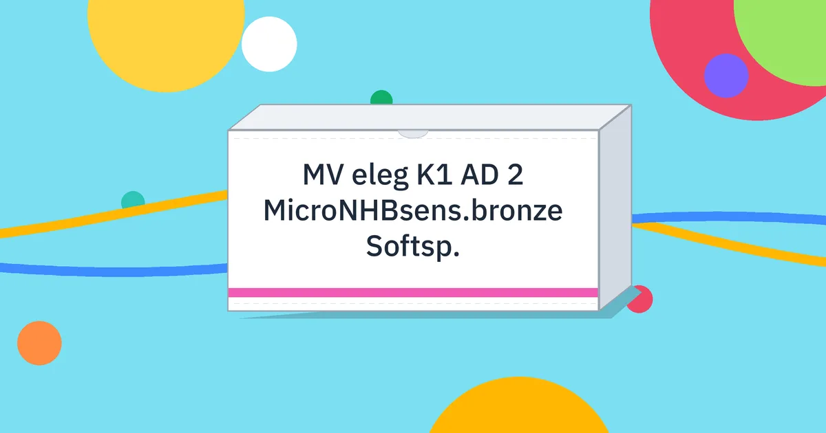 Symbolbild: Packung mit der Aufschrift MV eleg K1 AD 2 MicroNHBsens.bronze Softsp. (PZN 15669789) – Verfügbarkeit und Bezug in Apotheken in Frankfurt am Main
