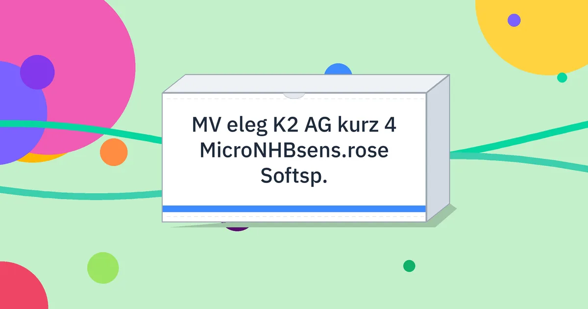 Symbolbild: Packung mit der Aufschrift MV eleg K2 AG kurz 4 MicroNHBsens.rose Softsp. (PZN 15709709) – Verfügbarkeit und Bezug in Apotheken in Frankfurt am Main