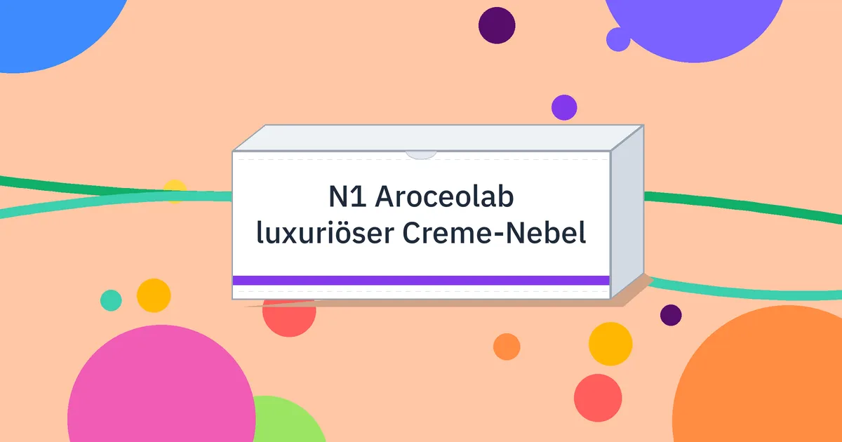 Symbolbild: Packung mit der Aufschrift N1 Aroceolab luxuriöser Creme-Nebel (PZN 20186834) – Verfügbarkeit und Bezug in Apotheken in Frankfurt am Main