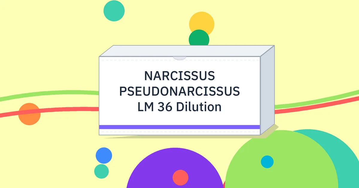 Symbolbild: Packung mit der Aufschrift NARCISSUS PSEUDONARCISSUS LM 36 Dilution (PZN 13616079) – Verfügbarkeit und Bezug in Apotheken in Frankfurt am Main