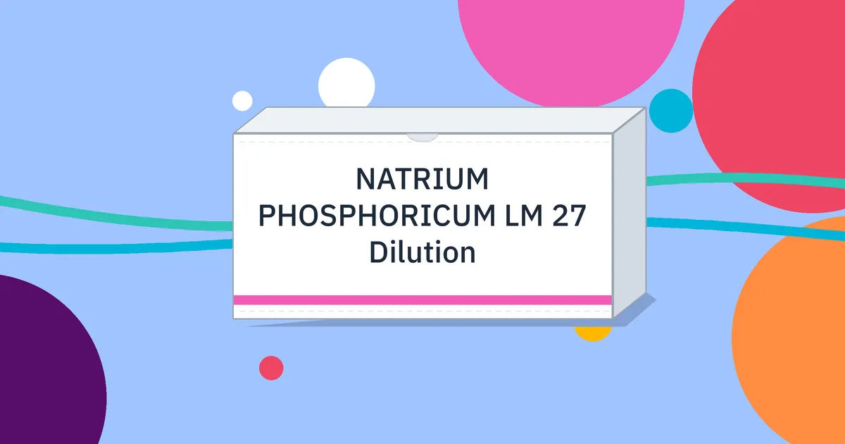 Symbolbild: Packung mit der Aufschrift NATRIUM PHOSPHORICUM LM 27 Dilution (PZN 12966251) – Verfügbarkeit und Bezug in Apotheken in Frankfurt am Main