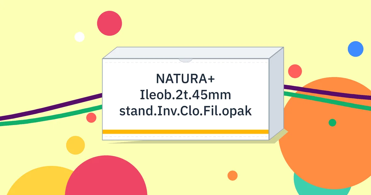 Symbolbild: Packung mit der Aufschrift NATURA+ Ileob.2t.45mm stand.Inv.Clo.Fil.opak (PZN 06459449) – Verfügbarkeit und Bezug in Apotheken in Frankfurt am Main