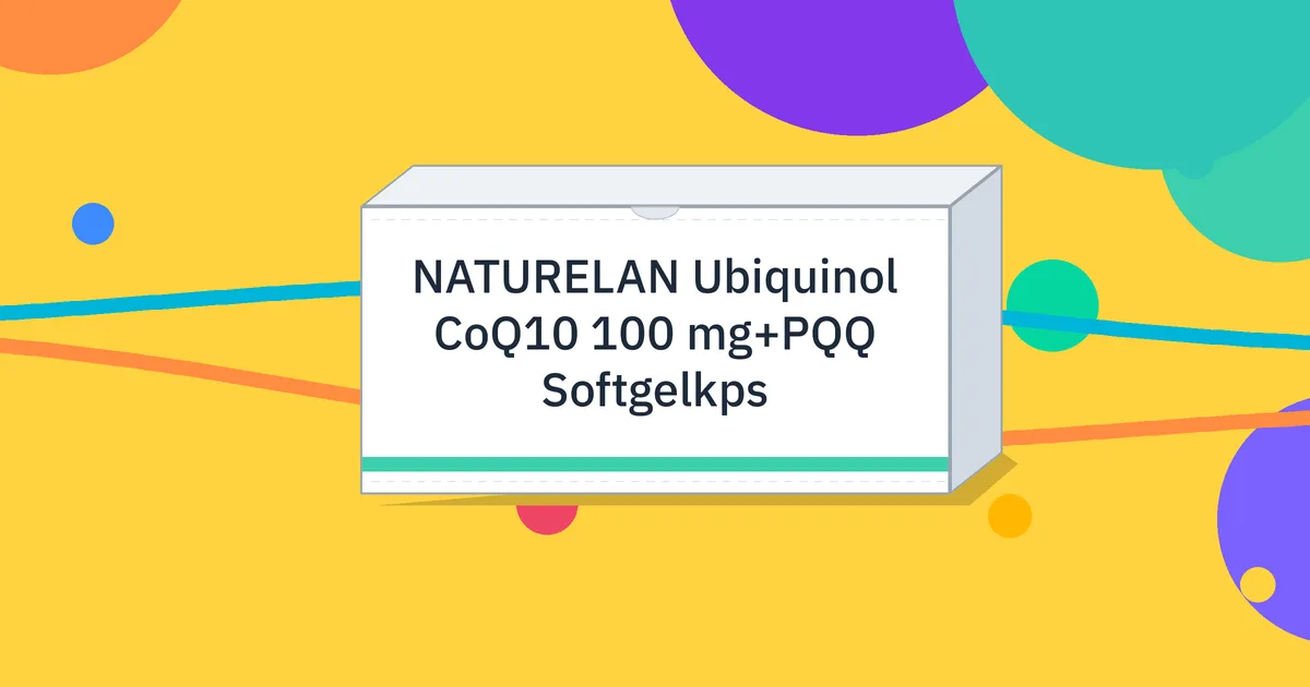 Symbolbild: Packung mit der Aufschrift NATURELAN Ubiquinol CoQ10 100 mg+PQQ Softgelkps (PZN 19390558) – Verfügbarkeit und Bezug in Apotheken in Frankfurt am Main
