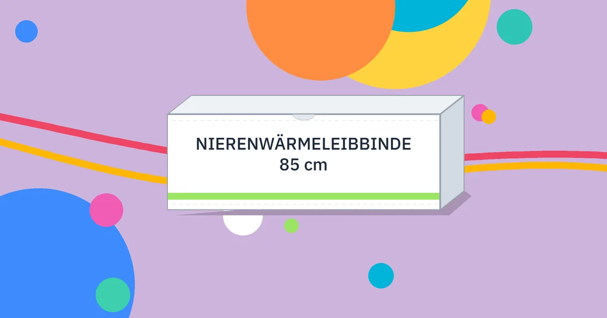 Symbolbild: Packung mit der Aufschrift NIERENWÄRMELEIBBINDE 85 cm (PZN 01731645) – Verfügbarkeit und Bezug in Apotheken in Frankfurt am Main