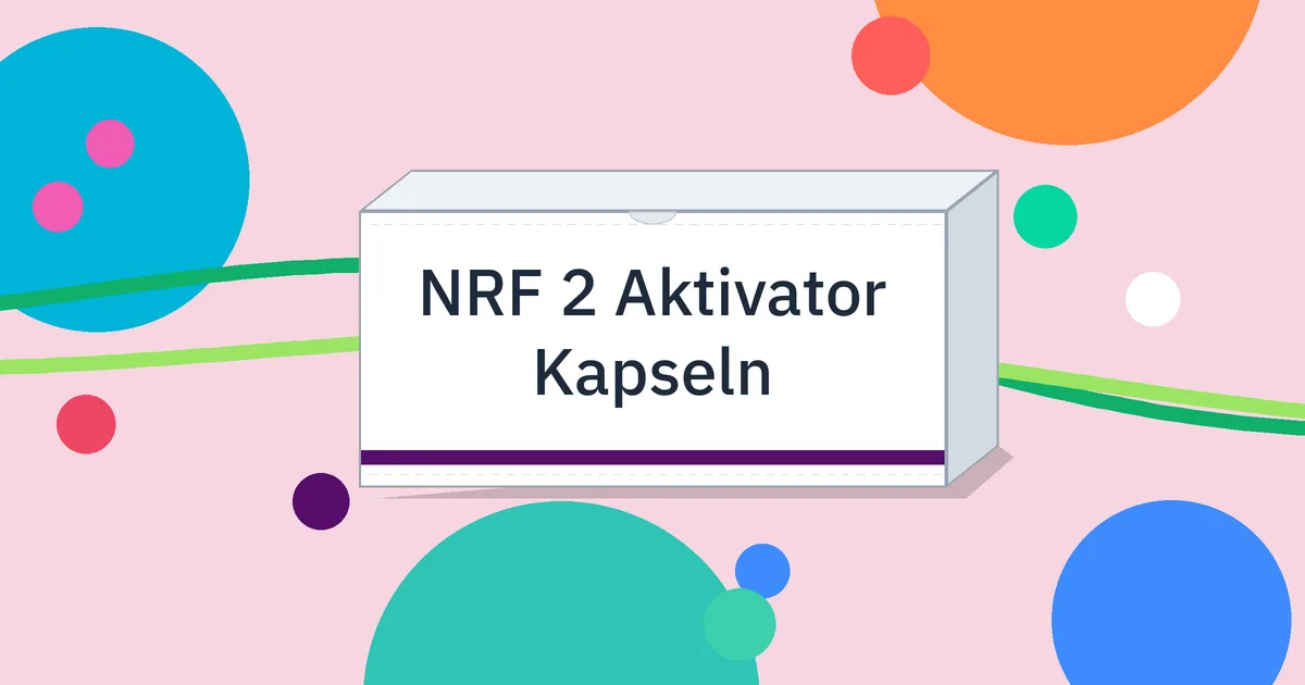 Symbolbild: Packung mit der Aufschrift NRF 2 Aktivator Kapseln (PZN 13847235) – Verfügbarkeit und Bezug in Apotheken in Frankfurt am Main