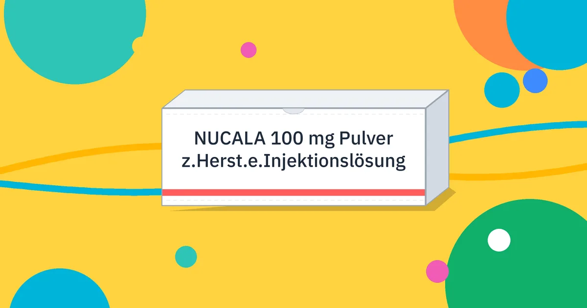 Symbolbild: Packung mit der Aufschrift NUCALA 100 mg Pulver z.Herst.e.Injektionslösung (PZN 15815481) – Verfügbarkeit und Bezug in Apotheken in Frankfurt am Main