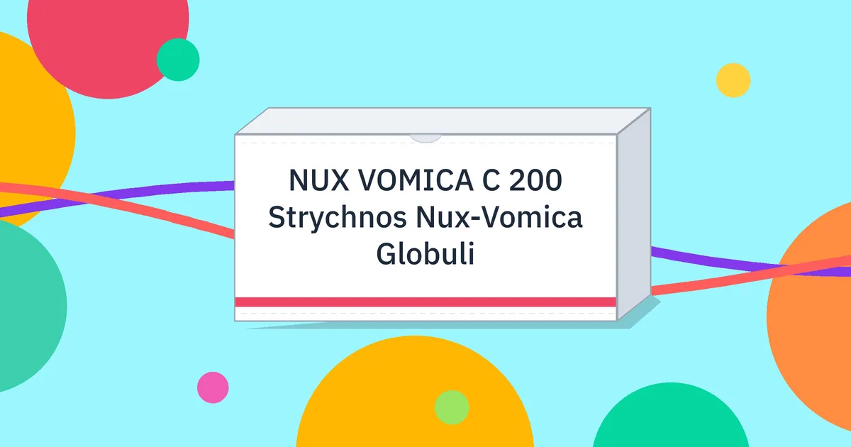 Symbolbild: Packung mit der Aufschrift NUX VOMICA C 200 Strychnos Nux-Vomica Globuli (PZN 16670671) – Verfügbarkeit und Bezug in Apotheken in Frankfurt am Main
