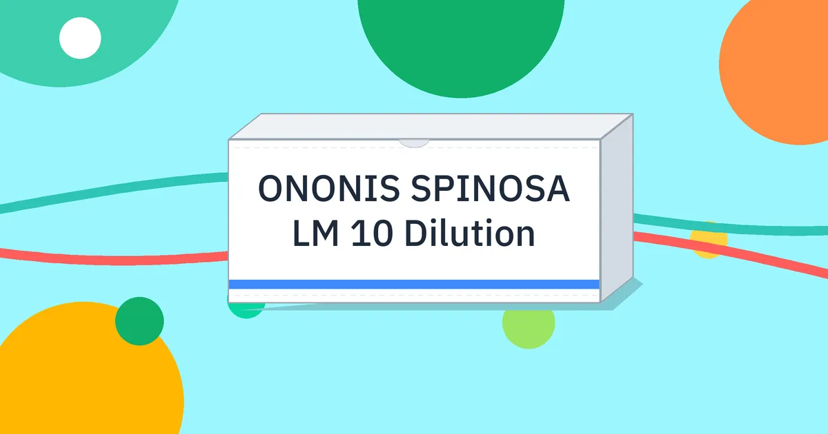 Symbolbild: Packung mit der Aufschrift ONONIS SPINOSA LM 10 Dilution (PZN 13625664) – Verfügbarkeit und Bezug in Apotheken in Frankfurt am Main