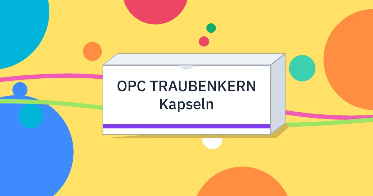 Symbolbild: Packung mit der Aufschrift OPC TRAUBENKERN Kapseln (PZN 00583674) – Verfügbarkeit und Bezug in Apotheken in Frankfurt am Main