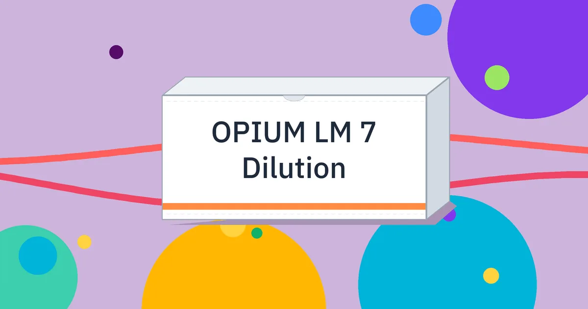 Symbolbild: Packung mit der Aufschrift OPIUM LM 7 Dilution (PZN 12972062) – Verfügbarkeit und Bezug in Apotheken in Frankfurt am Main