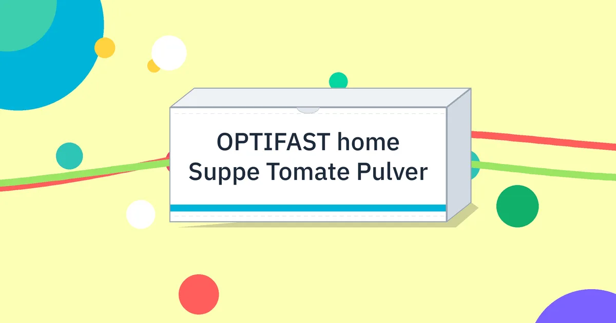 Symbolbild: Packung mit der Aufschrift OPTIFAST home Suppe Tomate Pulver (PZN 10267879) – Verfügbarkeit und Bezug in Apotheken in Frankfurt am Main