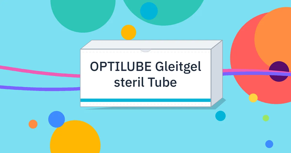 Symbolbild: Packung mit der Aufschrift OPTILUBE Gleitgel steril Tube (PZN 08721897) – Verfügbarkeit und Bezug in Apotheken in Frankfurt am Main