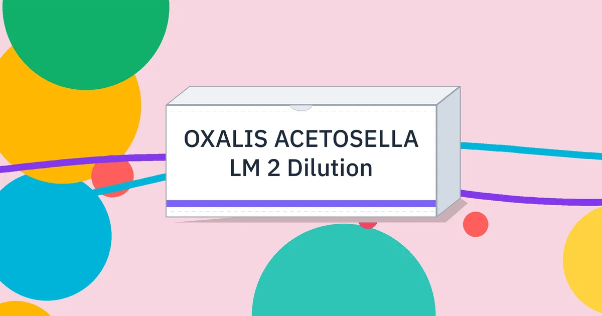 Symbolbild: Packung mit der Aufschrift OXALIS ACETOSELLA LM 2 Dilution (PZN 13628823) – Verfügbarkeit und Bezug in Apotheken in Frankfurt am Main