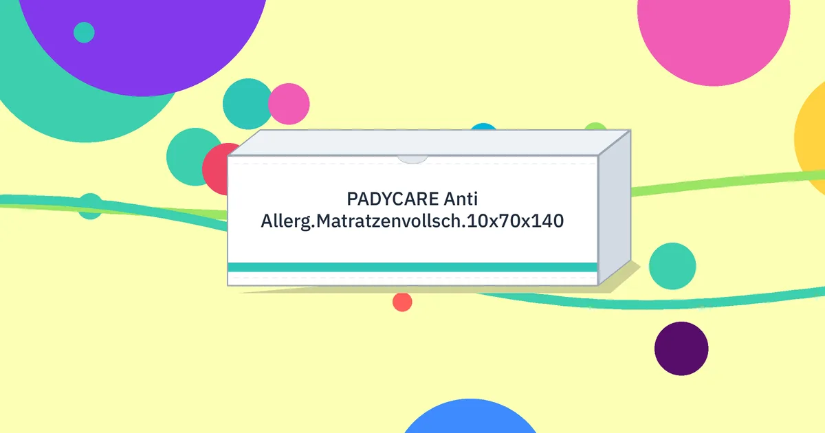 Symbolbild: Packung mit der Aufschrift PADYCARE Anti Allerg.Matratzenvollsch.10x70x140 (PZN 03510457) – Verfügbarkeit und Bezug in Apotheken in Frankfurt am Main