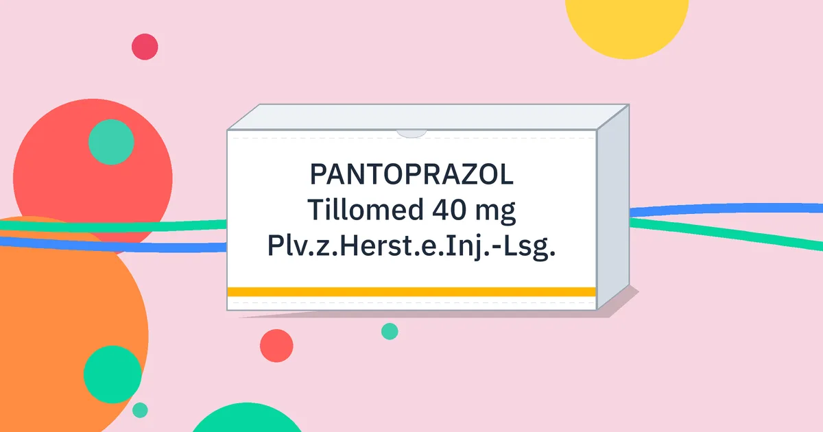 Symbolbild: Packung mit der Aufschrift PANTOPRAZOL Tillomed 40 mg Plv.z.Herst.e.Inj.-Lsg. (PZN 13984535) – Verfügbarkeit und Bezug in Apotheken in Frankfurt am Main