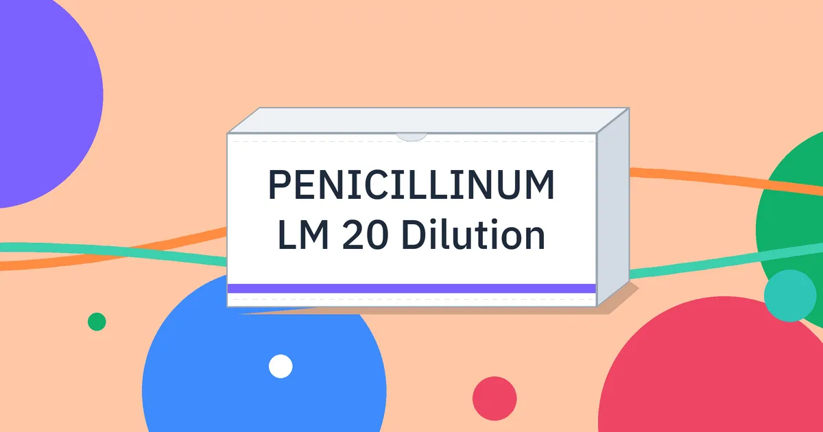 Symbolbild: Packung mit der Aufschrift PENICILLINUM LM 20 Dilution (PZN 12977332) – Verfügbarkeit und Bezug in Apotheken in Frankfurt am Main