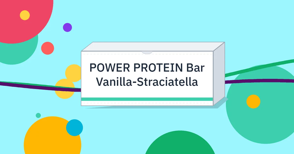 Symbolbild: Packung mit der Aufschrift POWER PROTEIN Bar Vanilla-Straciatella (PZN 10712629) – Verfügbarkeit und Bezug in Apotheken in Frankfurt am Main