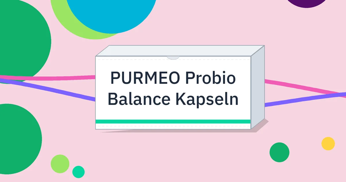 Symbolbild: Packung mit der Aufschrift PURMEO Probio Balance Kapseln (PZN 18889190) – Verfügbarkeit und Bezug in Apotheken in Frankfurt am Main
